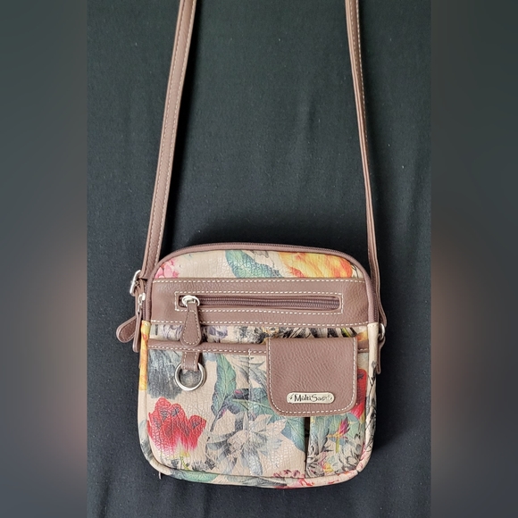 Multisac | Bags | Multisac White Multicolor Floral Print Triple Top Zip ...